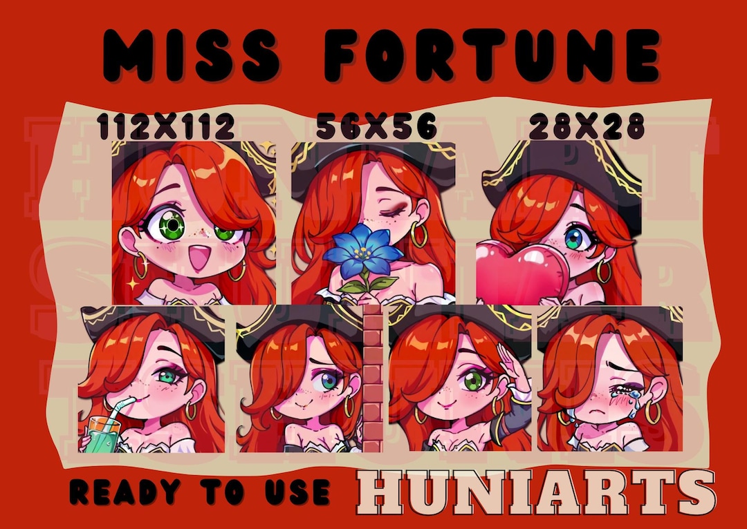 Arcane Miss Fortune Emotes | League of Legends Chibi Anime Discord ...