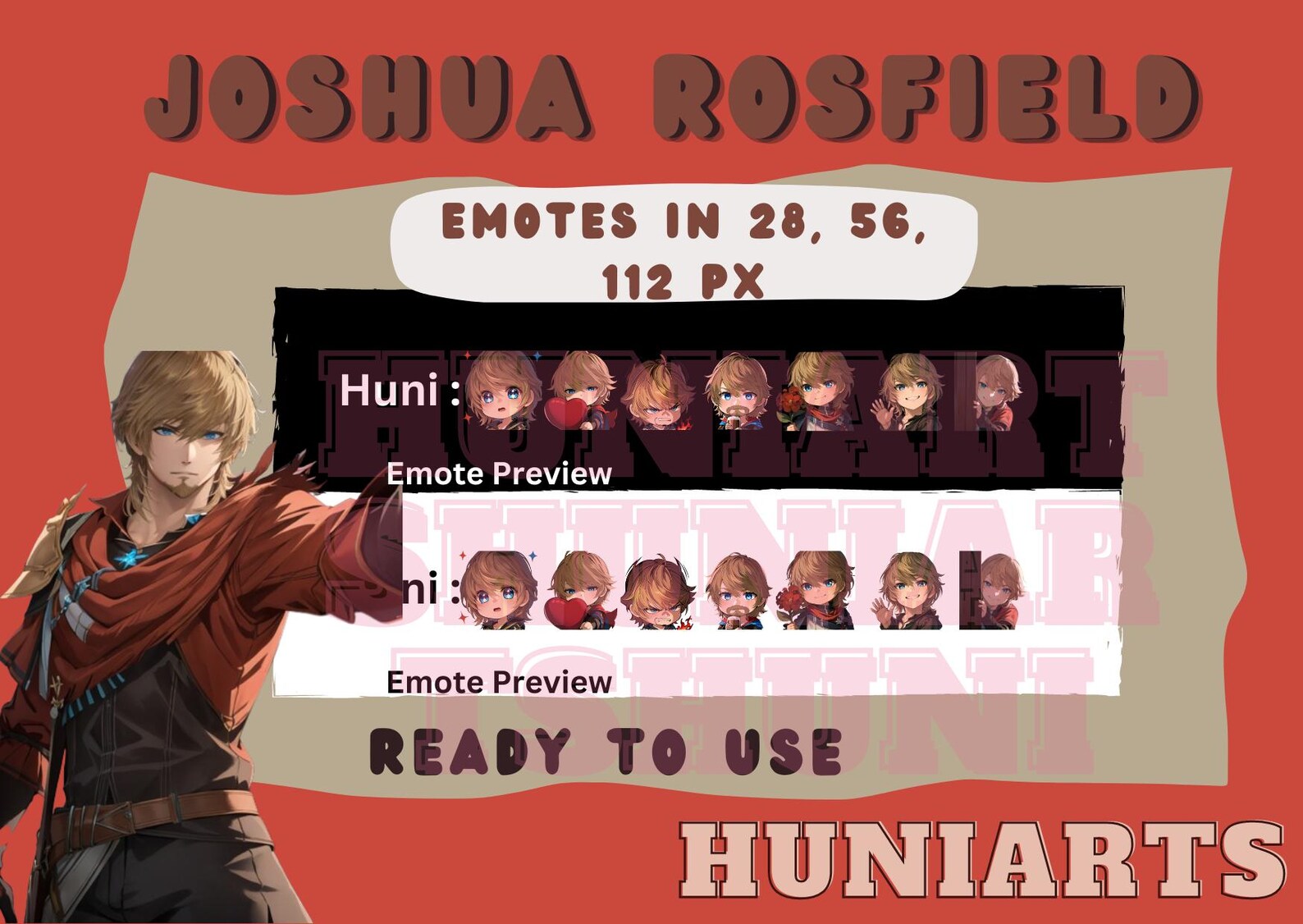 Final Fantasy 16 XVI - Joshua Emote Set Anime Emotes, Discord/twitch ...