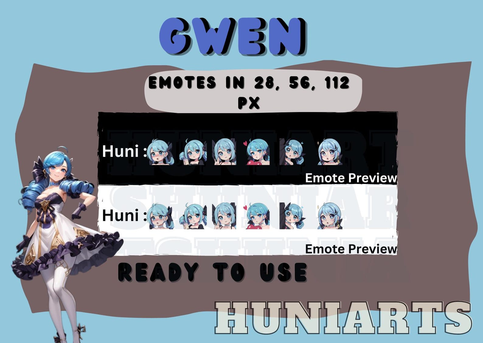 League of Legends Gwen Emotes Anime Emotes, Discord/twitch/youtube ...
