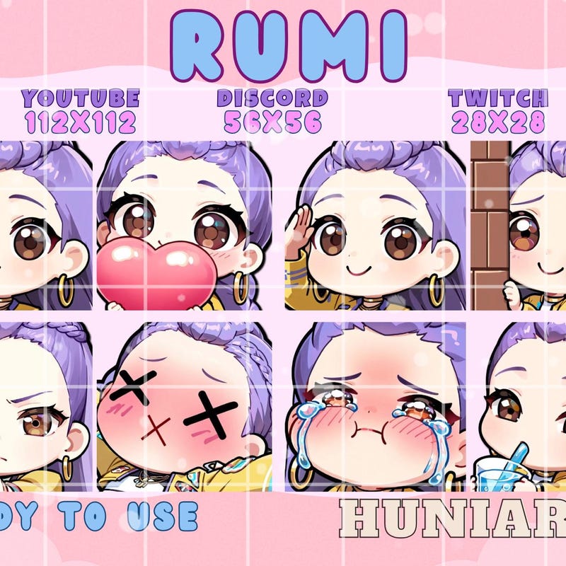 Kpop demon hunters stickers for discord - Etsy.de