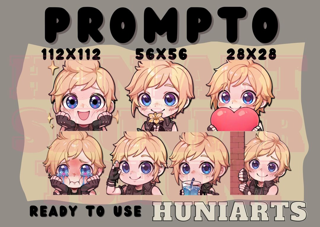 Final Fantasy 15 XV Brotherhood Prompto Argentum Emote, Prompto Emote ...