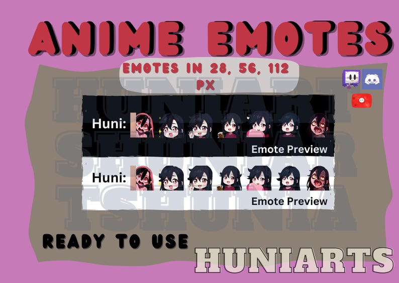 Beautiful Crush Anime Girl, Anime Emotes, Chibi Emotes for Twitch ...