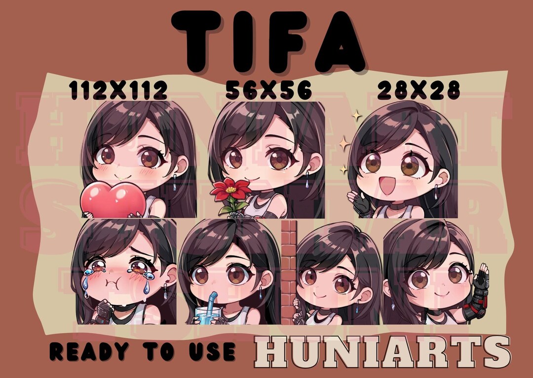 Final Fantasy 7 VII Remake Tifa Lockhart Emote, Tifa Lockhart Emote,ff ...