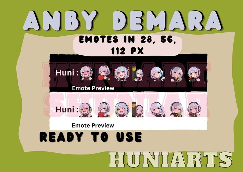 ZZZ Anby Demara Emote Set Anime Emotes, Discord/twitch/youtube Emotes ...