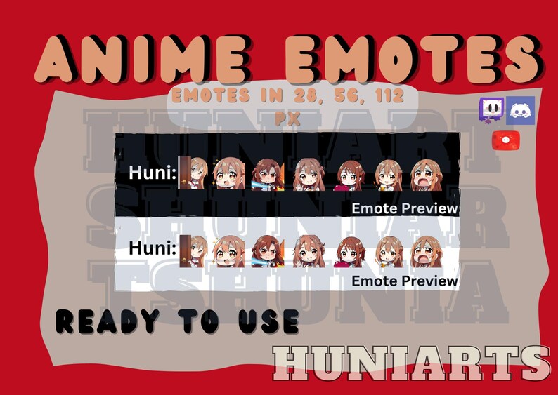 Sword Waifu Girl Anime Girl, Anime Emotes, Chibi Emotes for Twitch ...