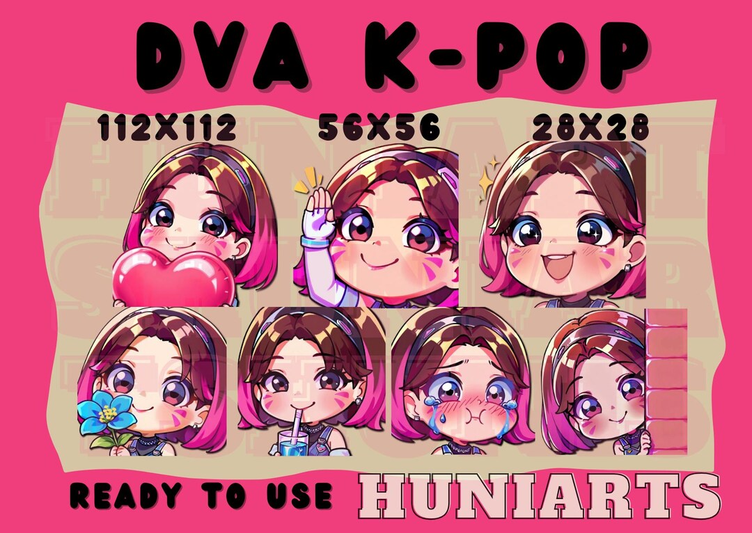 Overwatch DVA, Overwatch 2 Dva Emotes, Overwatch D.VA K-pop Emote,d.va ...