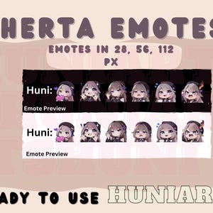 Honkai Star Rail Herta Emotes | Discord/twitch Chibi Anime Vtuber Set ...