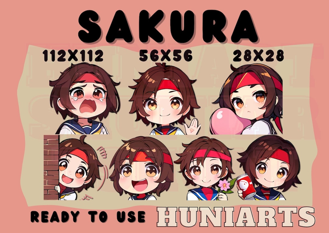 Street Fighter Sakura Emotes, Street Fighter Sakura Kasugano, Street ...