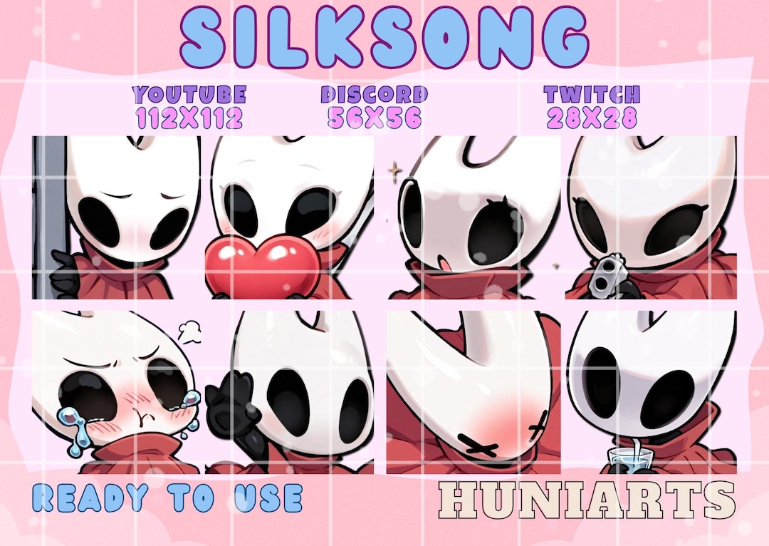 Hollow Knight Silksong Emote,chibi Hollow Knight Emote,hollow Knight ...