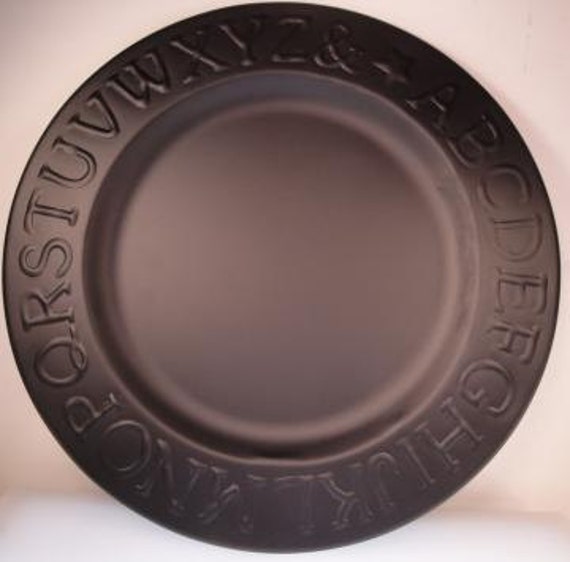 1 single Black Metal ABC Alphabet plate hand hammered | Etsy