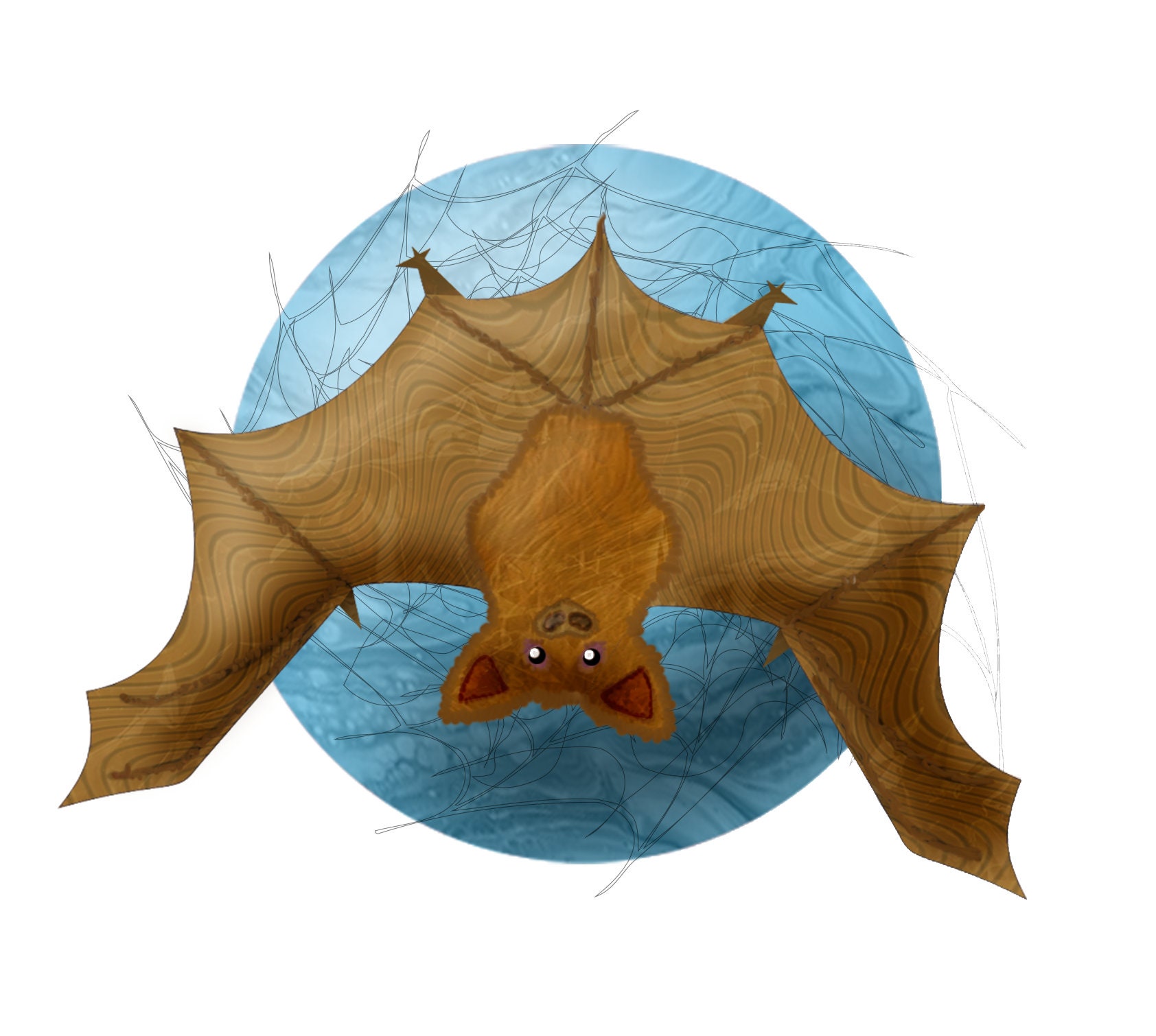Bat in the Moonlight Sticker - Etsy