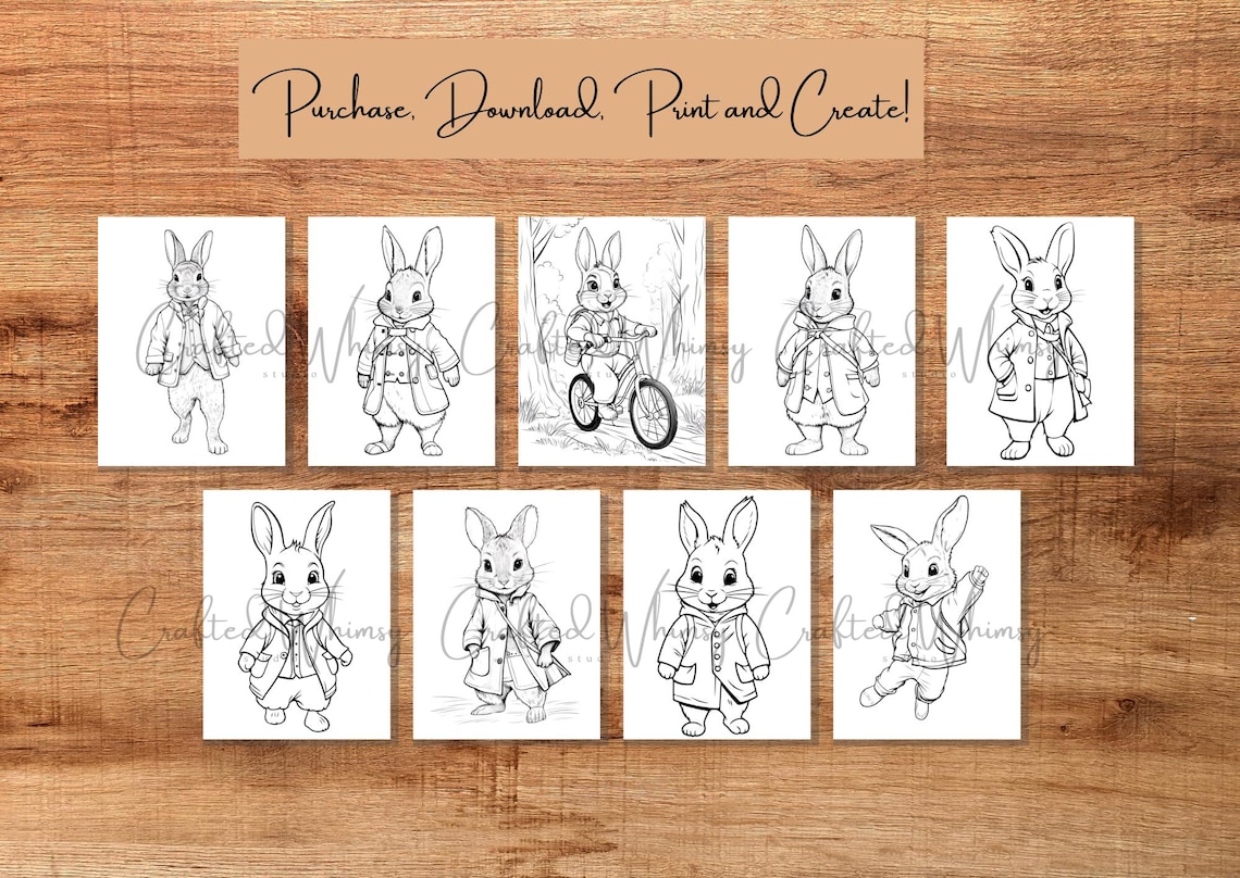 Peter Rabbit Coloring Pages 24 Printable Pages for Bunny Coloring ...