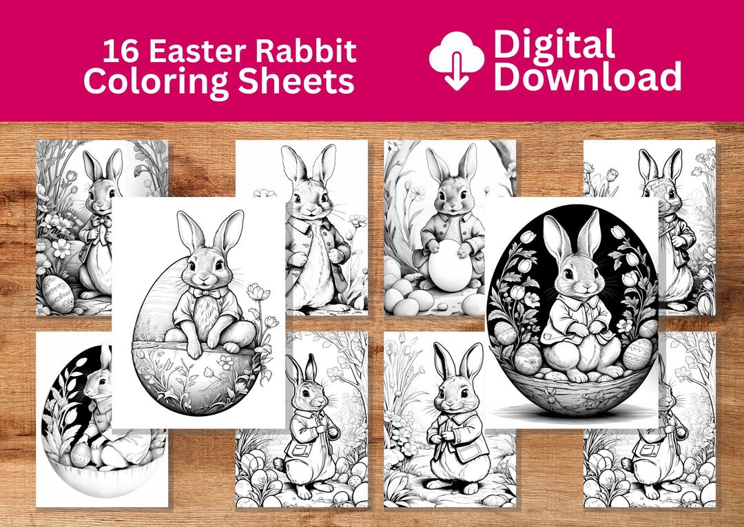 Peter Rabbit Easter Coloring Pages 16 Printable Pages for Bunny ...