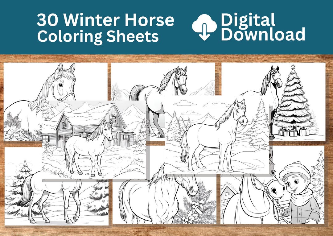 30 Winter Horses Coloring Pages Printable Pages for Horses Coloring ...