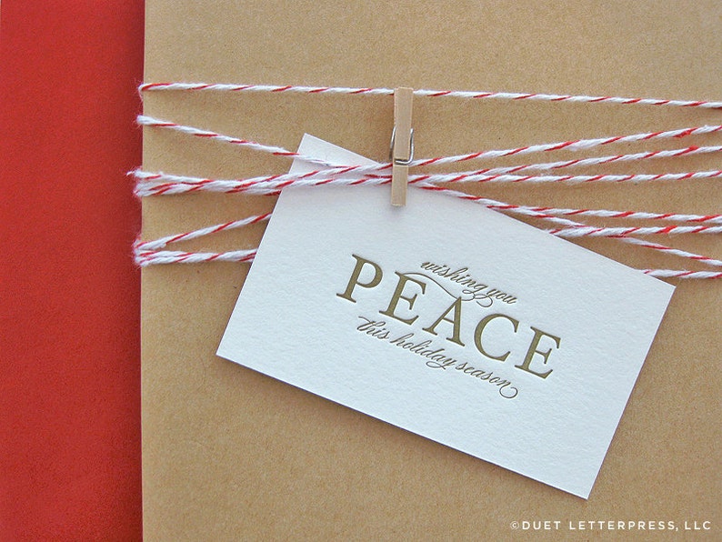 Peace Holiday Gift Tags - Etsy