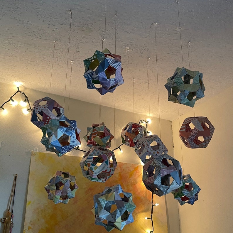 Set of 5: Modular Origami Balls Decorative Colorful - Etsy