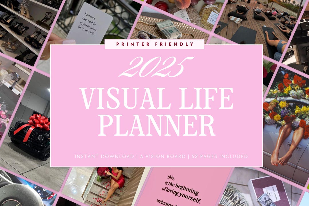 2025 Visual Life Planner - Create Your Dream Life With a DIY Vision ...