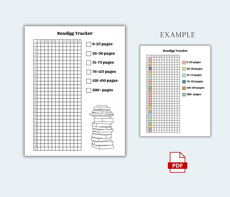 Book Tracker Printables, Digital Book and Page Tracker, Series Tracker ...