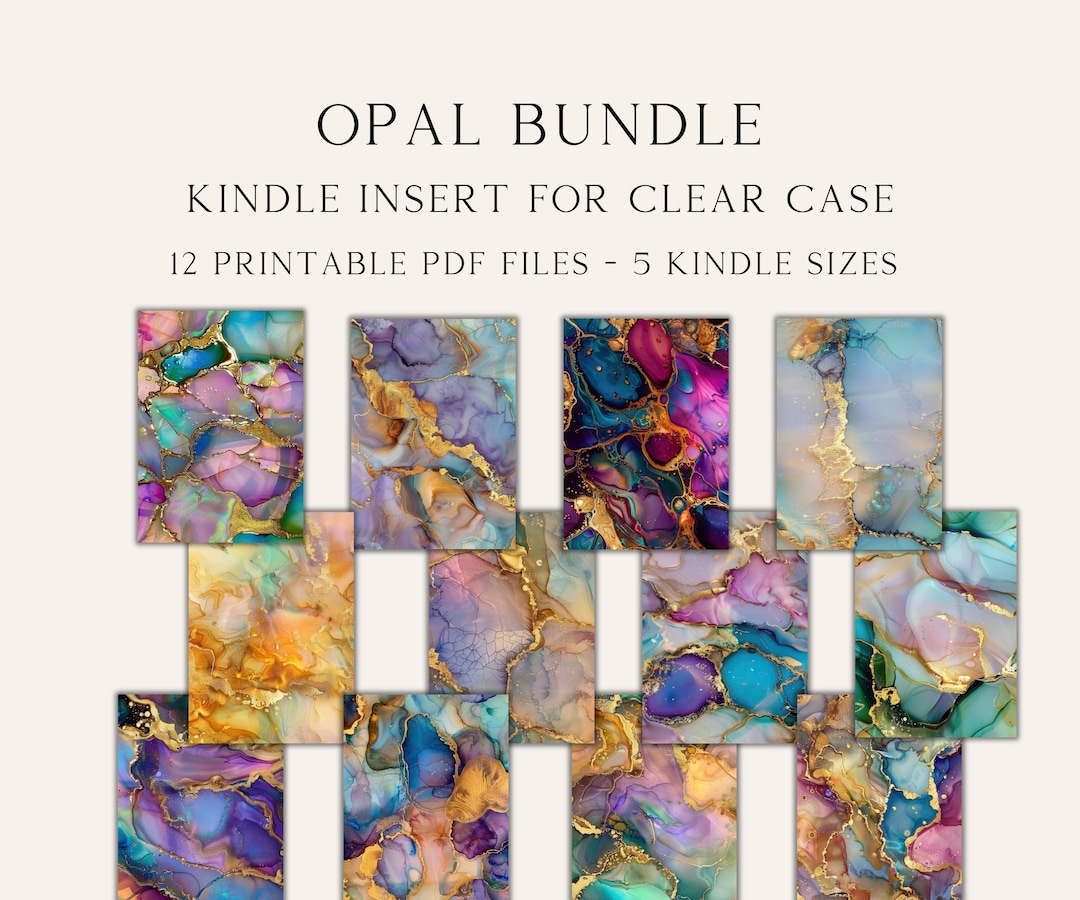 Kindle Paperwhite Printable Insert for Clear Case, Opal and Gold Kindle ...