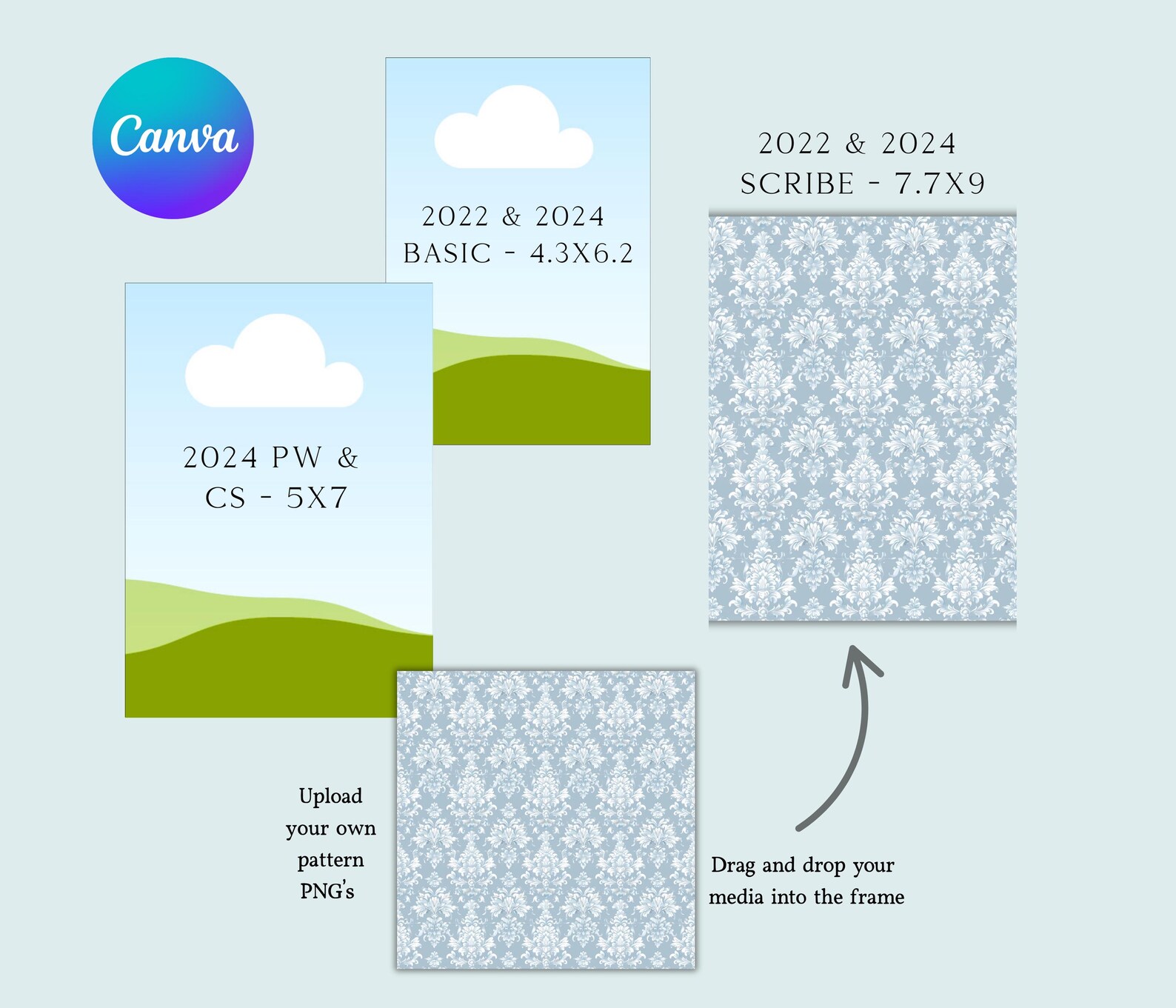 Kindle Insert Template Bundle: DIY Clear Case Designs (digital Download ...