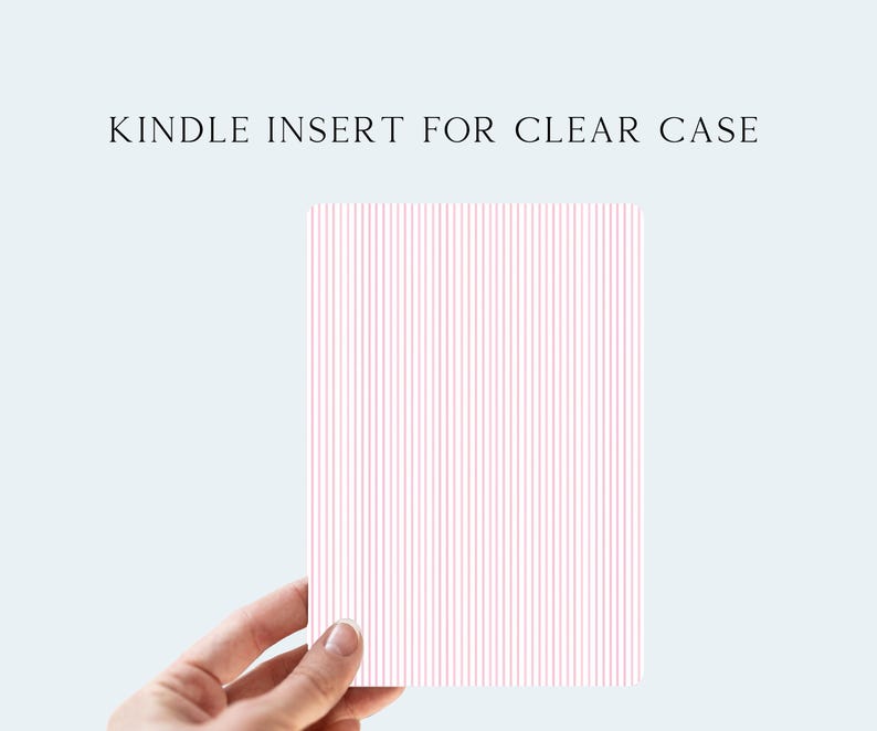 Preppy Coquette Printable Kindle Insert for Clear Case, Trendy Pink Bow ...