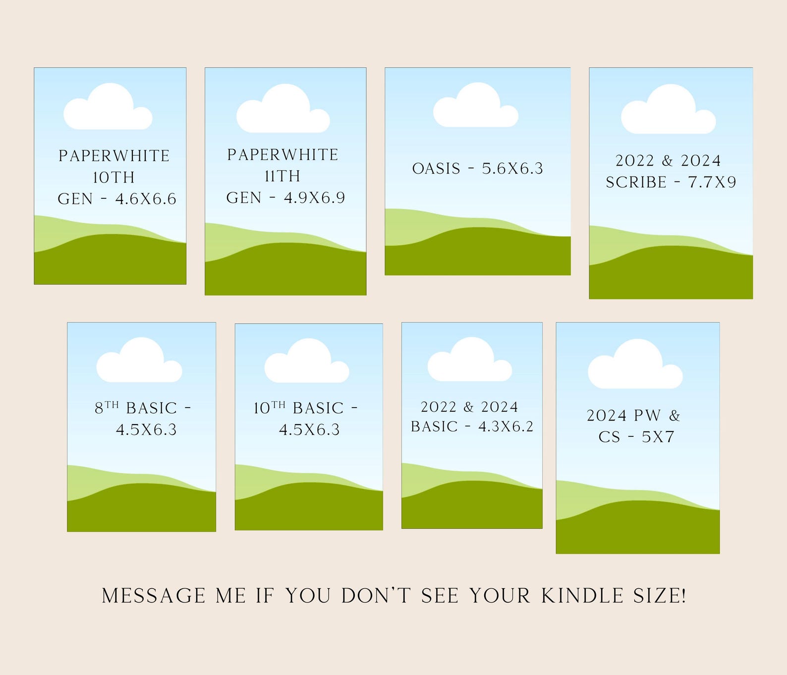 Kindle Insert Template Bundle: DIY Clear Case Designs (digital Download ...