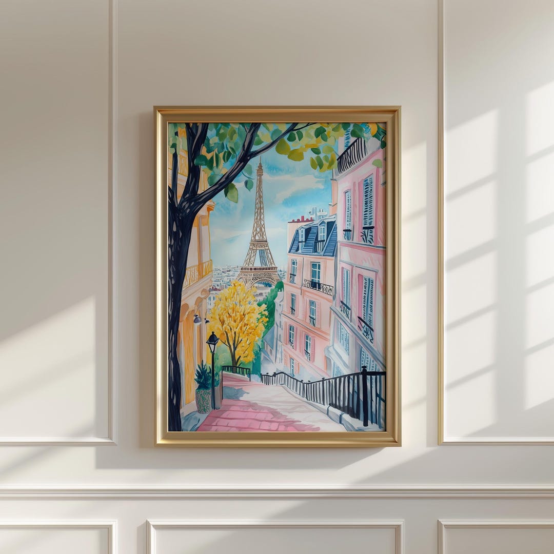 Paris Art Print, Eiffel Tower Wall Decor, France, Parisian Poster ...