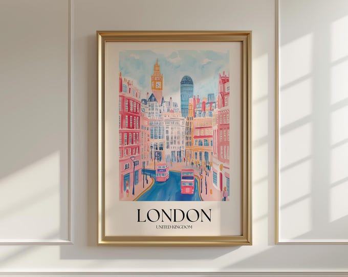 London Wall Art, London City Wall Print, London England Art Print ...