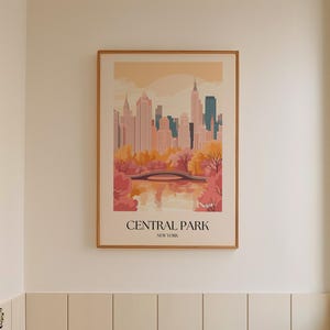 Central Park New York Print, Central Park Poster, New York Travel Print ...