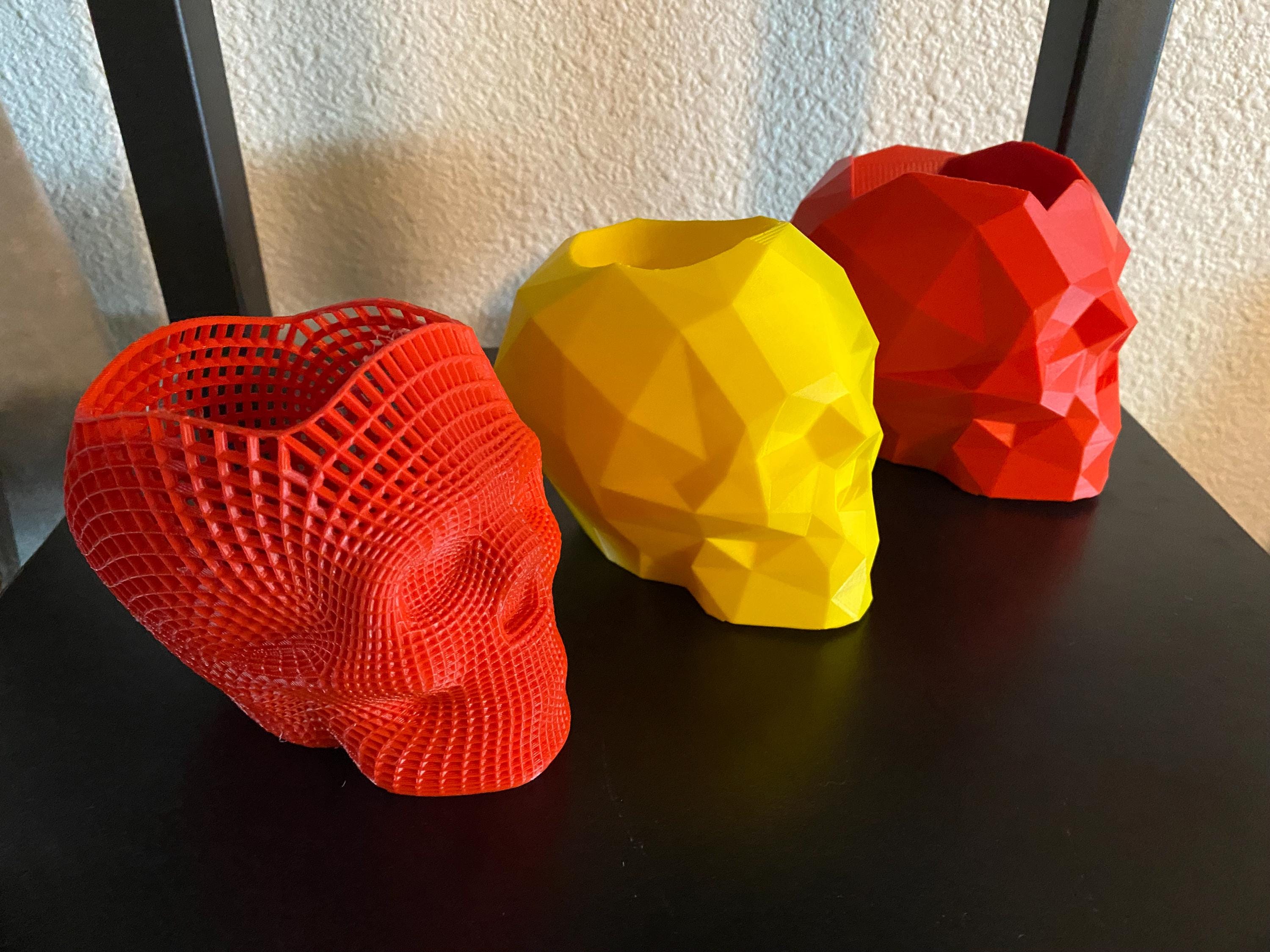 3d Printed Low Poly and Mesh Skulls - Etsy