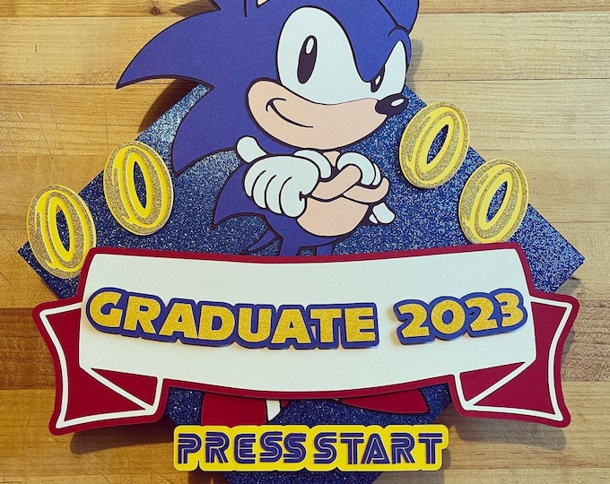 Sonic the Hedgehog Graduation Cap Topper - Etsy