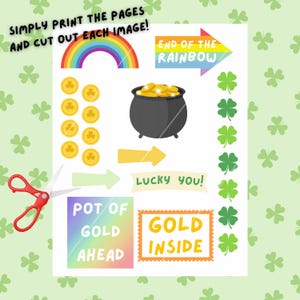 Leprechaun Trap Printable Elements PDF PNG, Easy St Patricks Day Craft ...