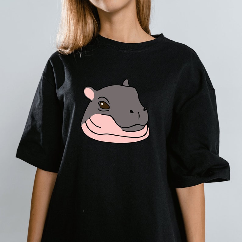 Moo Deng Hippo SVG PNG, Cricut Cut File Craft, Decor Tote Bag T-shirt ...