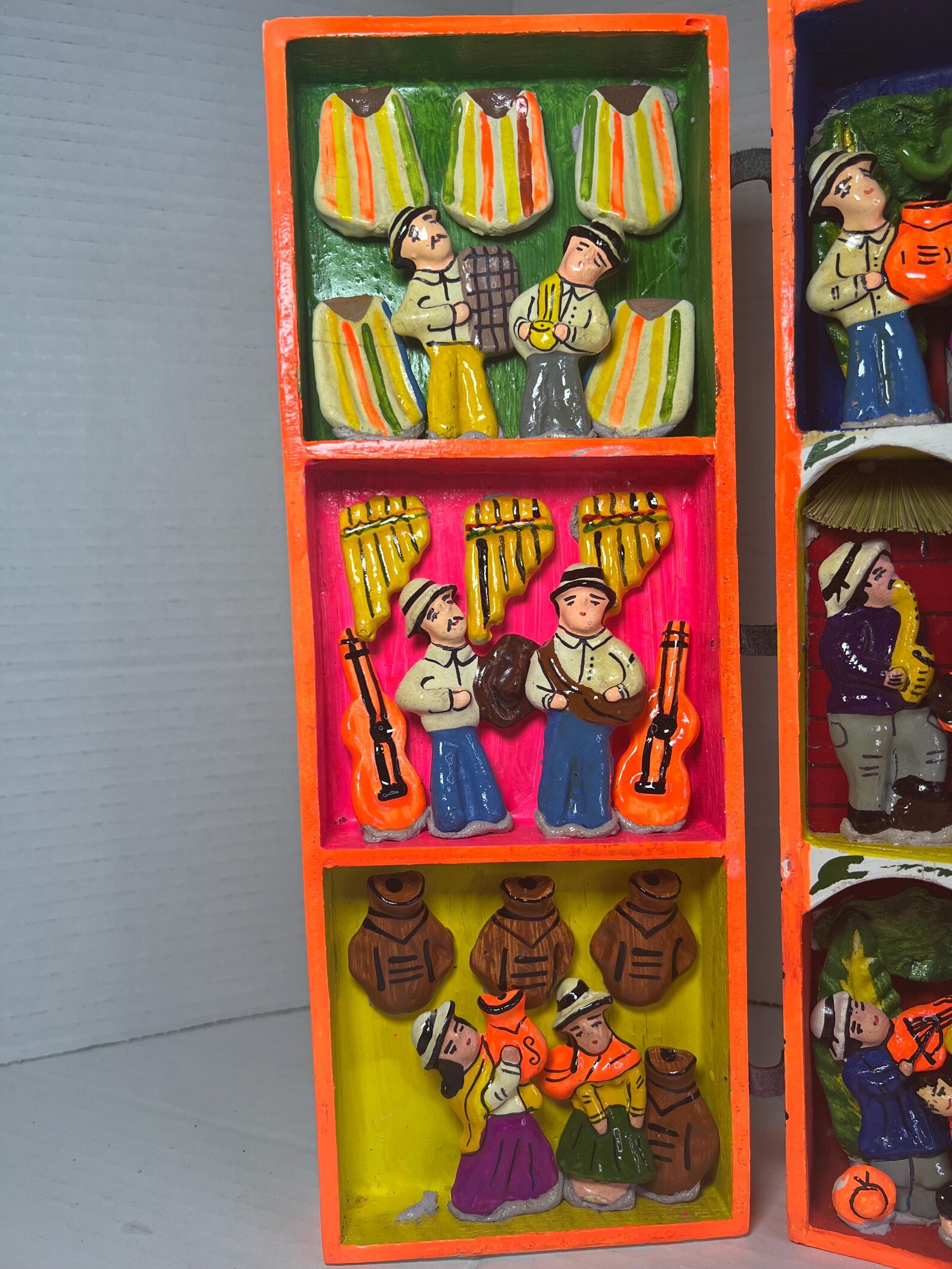 Nativity and Musicians Peruvian Retablo Colorful Miniature Handmade - Etsy