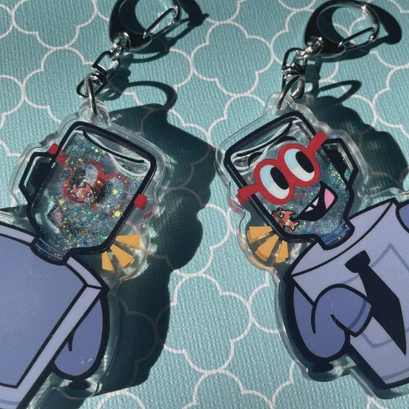 Liquid Keychain - Etsy