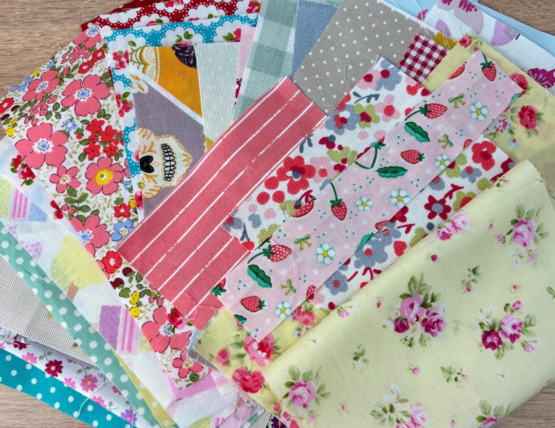 Fabric Offcuts Scrap Pack, Cotton Poplin Scraps, Rose & Hubble Quality ...