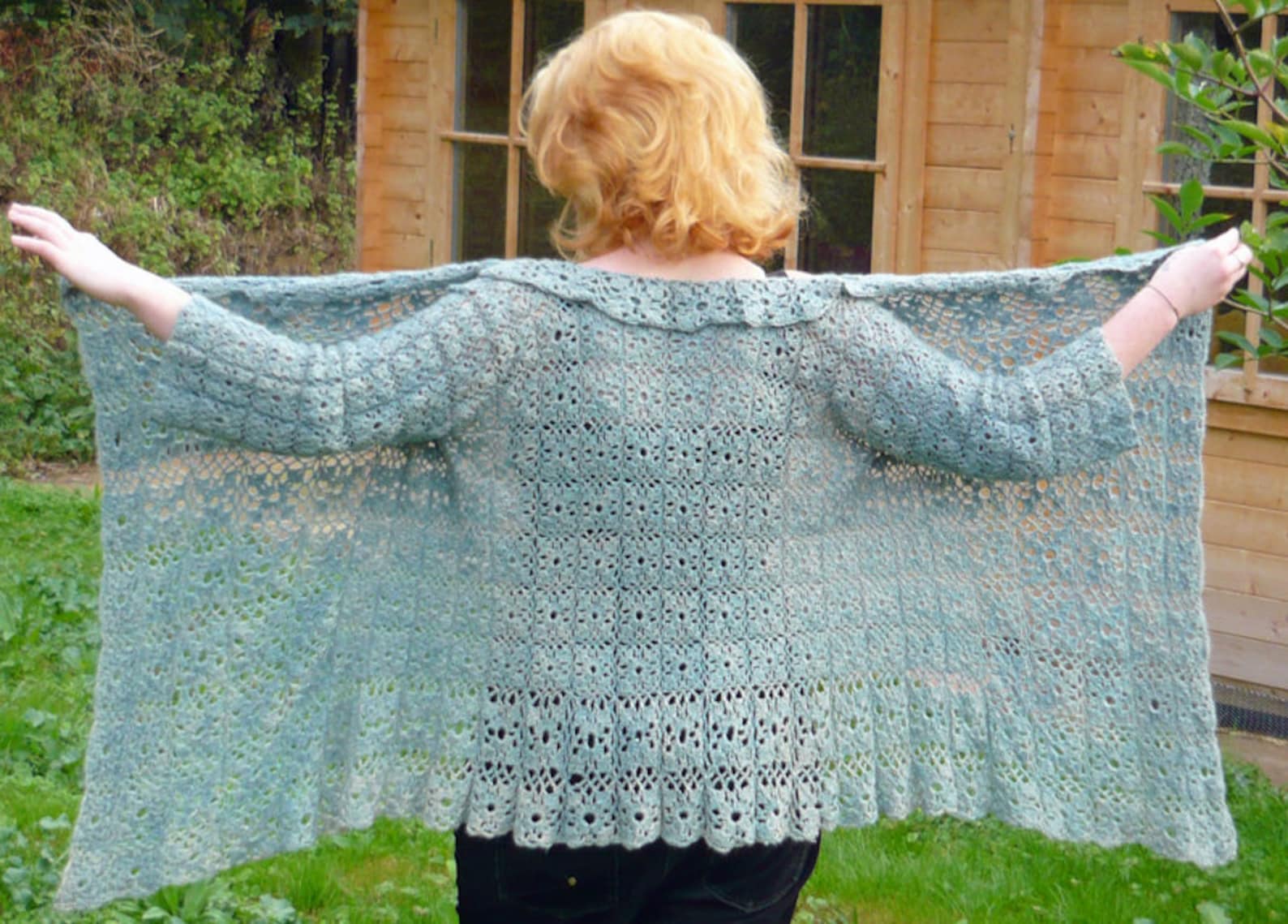 ELSA Crochet Crochet Waterfall Cardigan PDF Pattern - Etsy