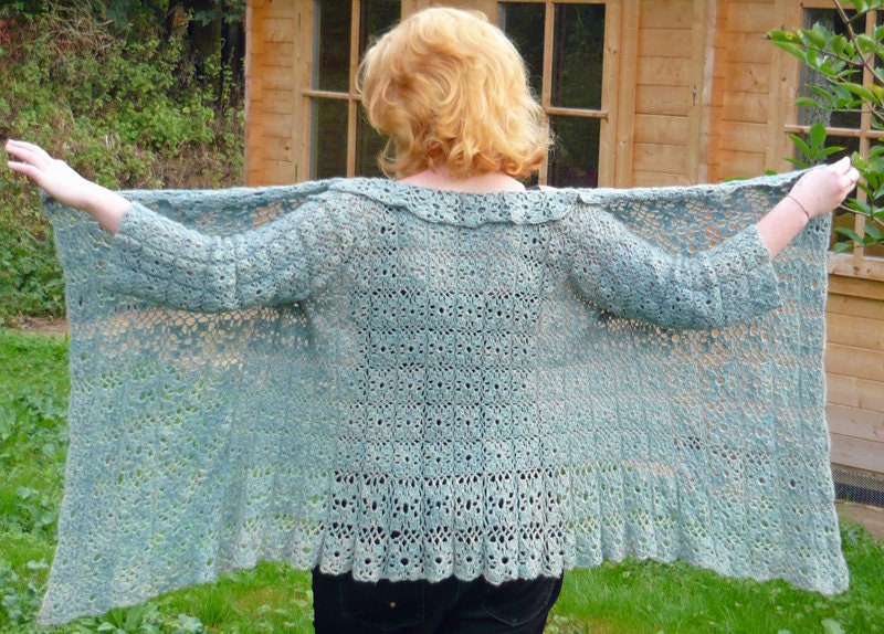 ELSA Crochet Crochet Waterfall Cardigan PDF Pattern - Etsy