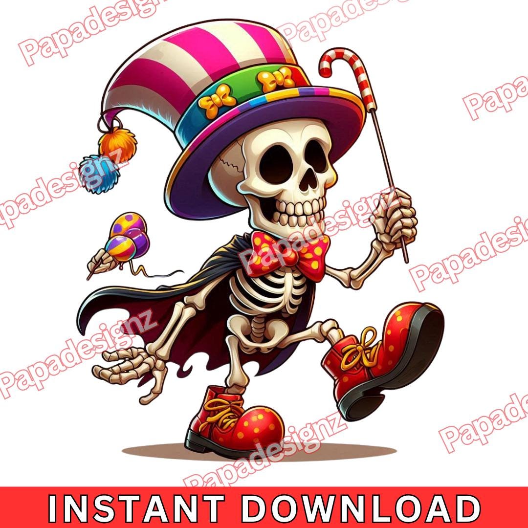 Skeleton Clown Costume Halloween PNG Spooky Skeleton Circus Scary ...