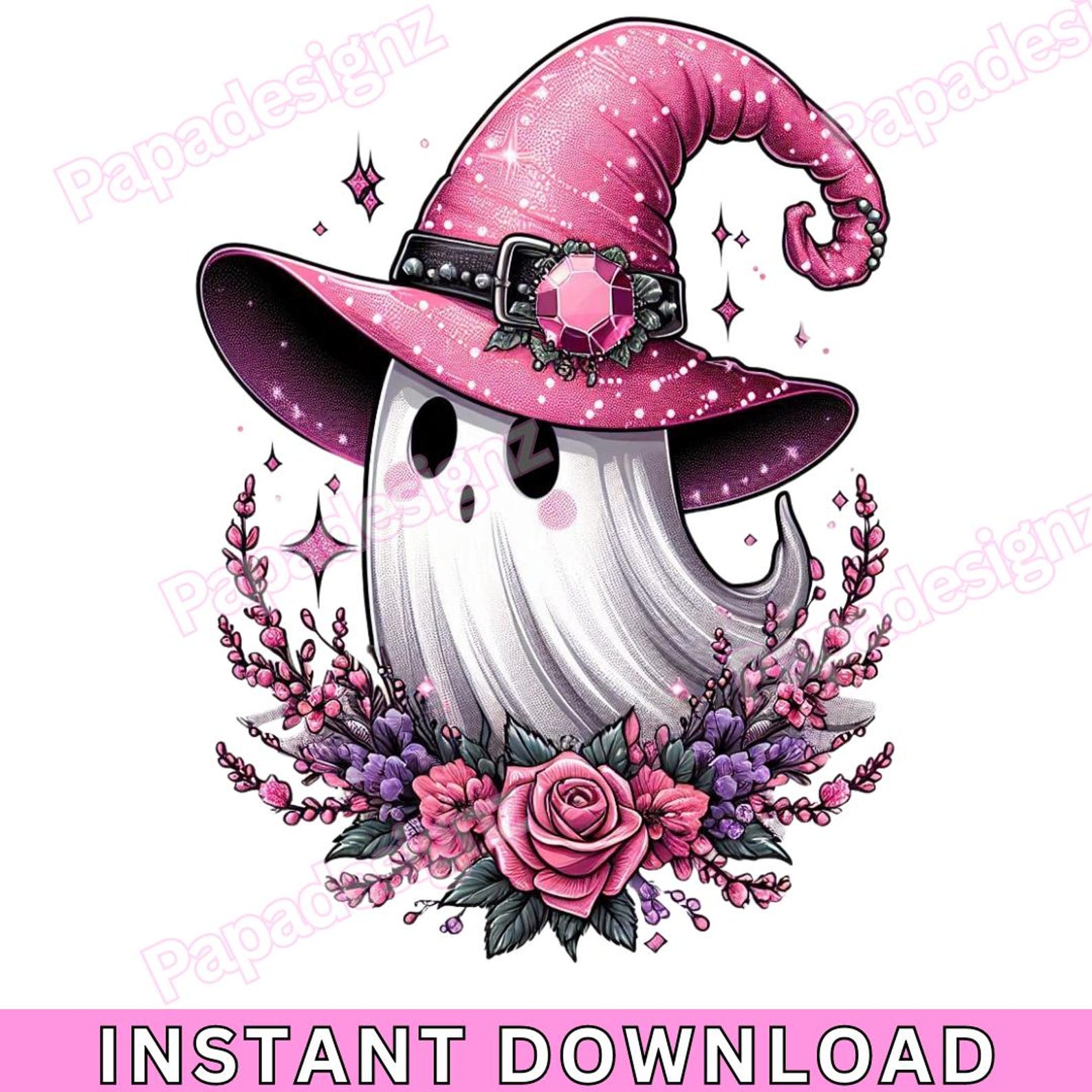 Boujee Witch Ghost Png Pink Witch Hat Spooky Season Png Halloween ...