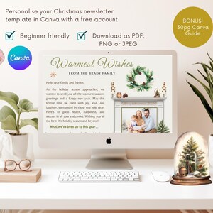 Cozy Christmas Family Newsletter Template Editable Year in Review ...