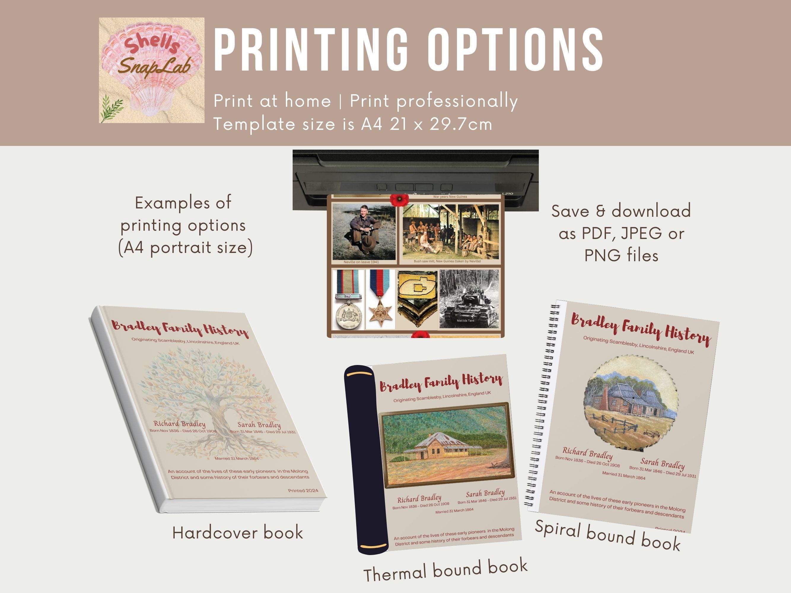 Family Ancestry Book Canva Template | Editable Family Tree Chart ...