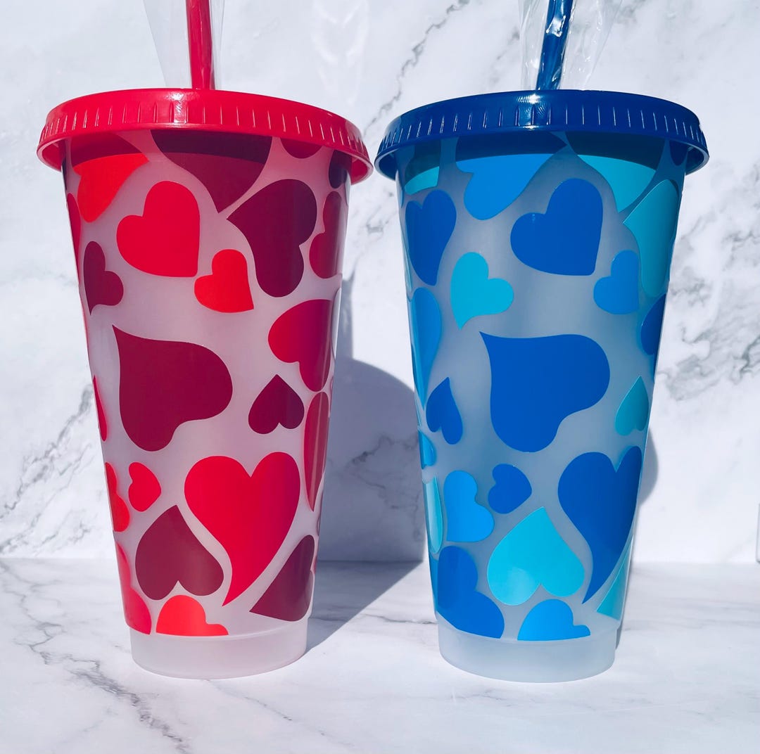 Personalized Heart Cold Cup Venti Cup With Name Heart Design and Name ...