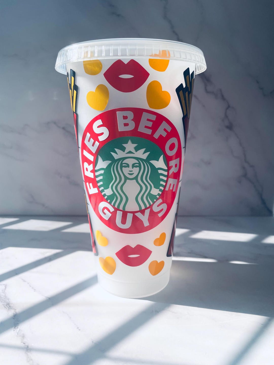 Fries Before Guys Starbucks Inspired Cold Cup With Straw & Lid French ...