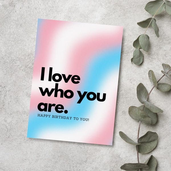 Trans Birthday Card - Etsy