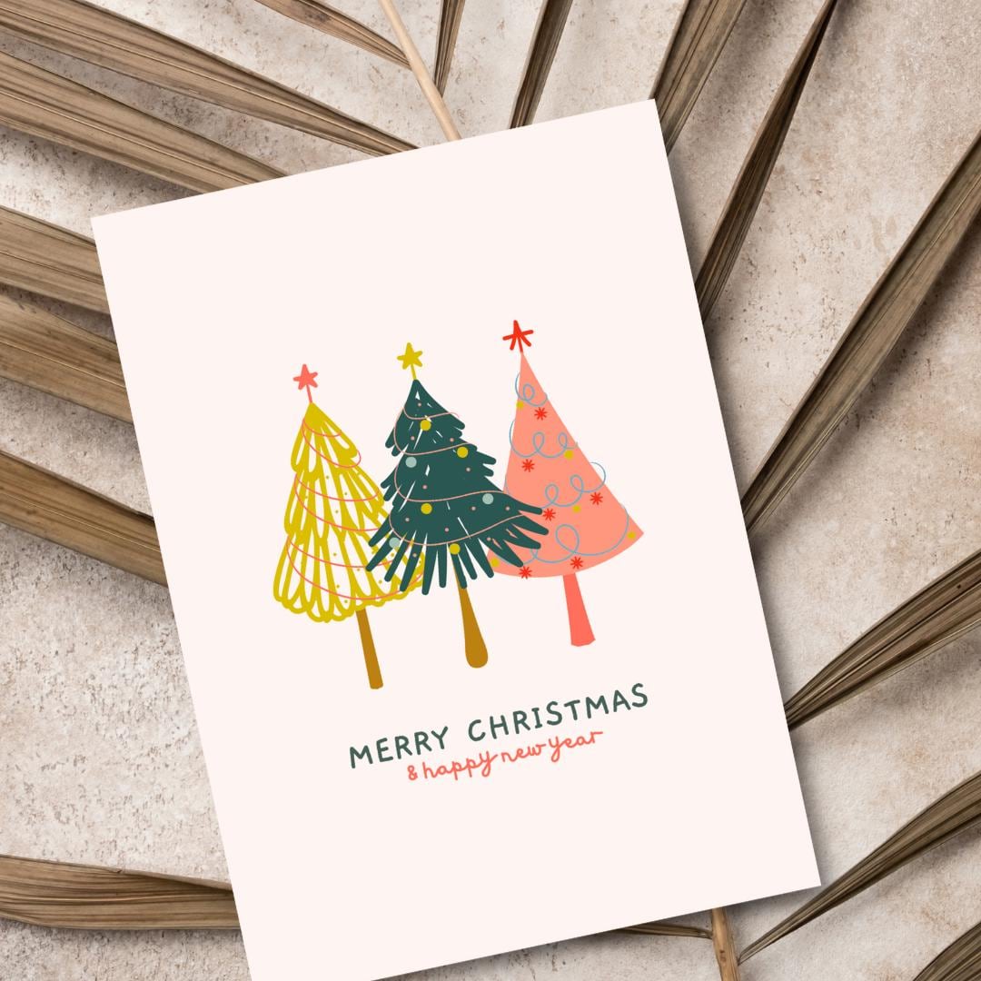 Merry Christmas & Happy New Year | Christmas Card - Etsy