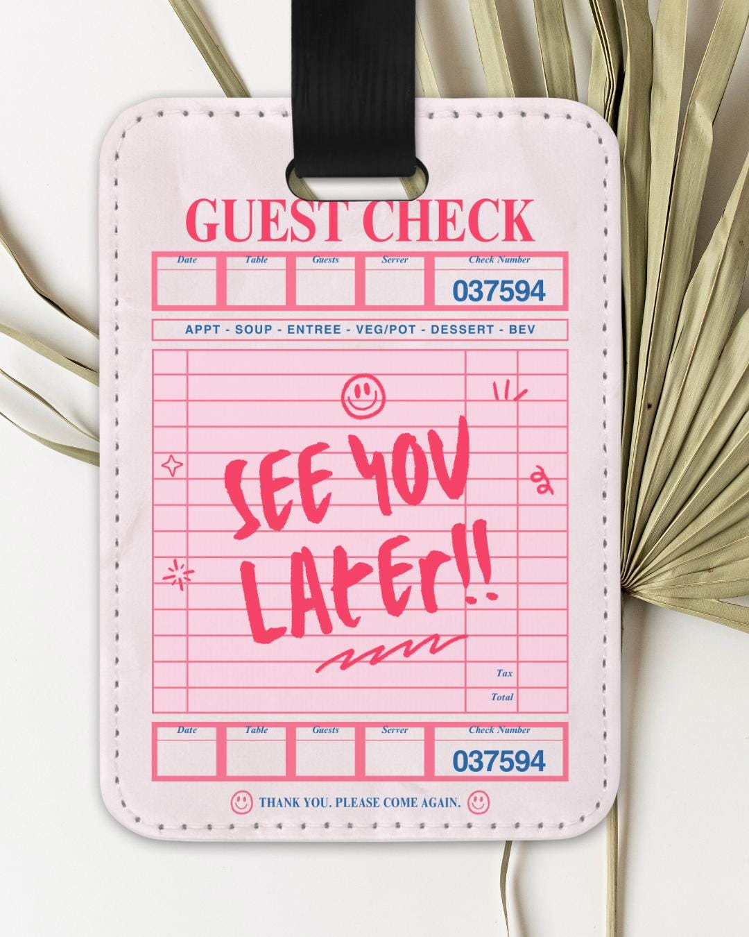 See You Later Luggage Tag: Guest Check PU Leather Vacay Travel Tag - Etsy