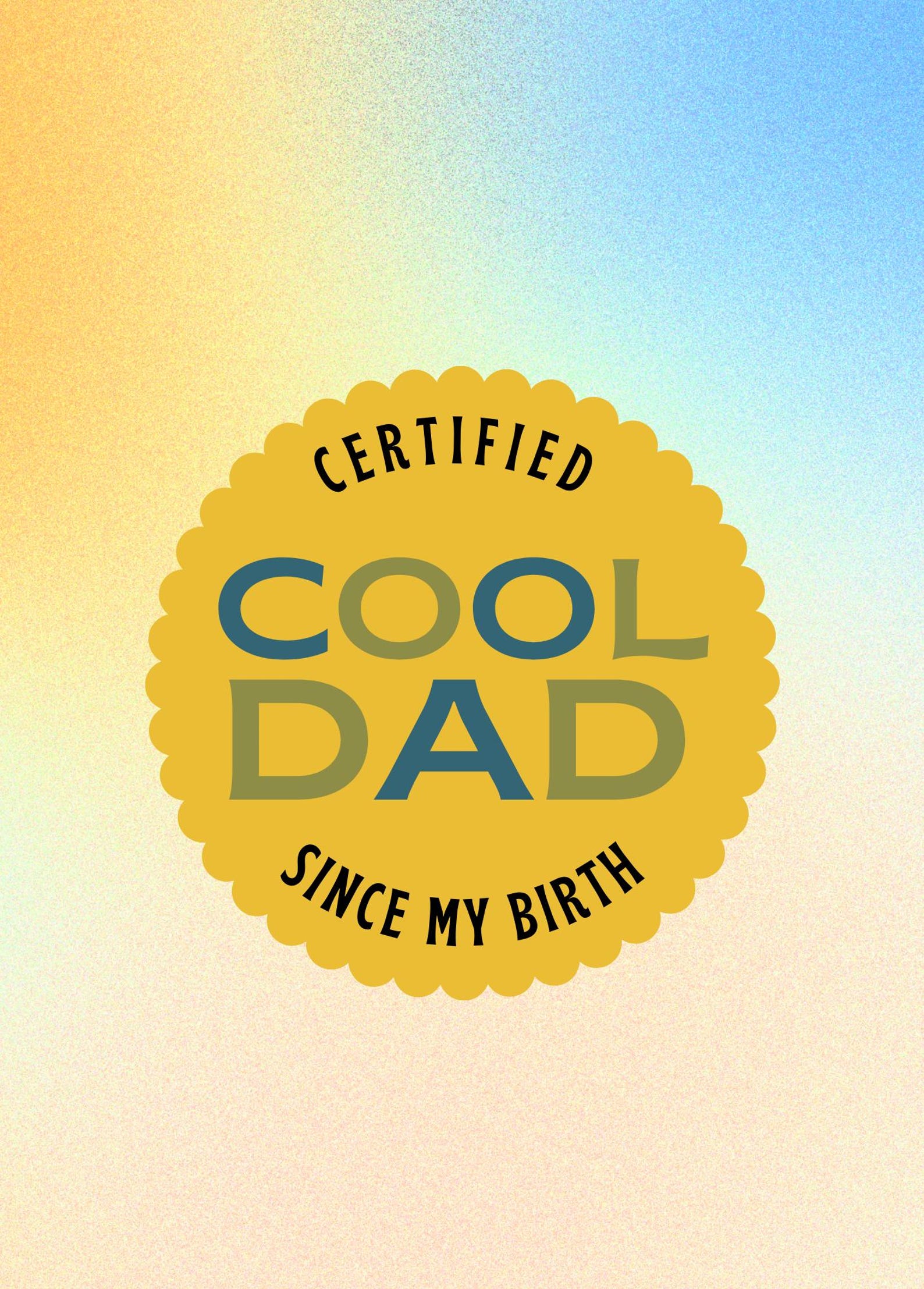 Certified Cool Dad Father's Day Card | 5-star Dad Rating | Funny Dad ...