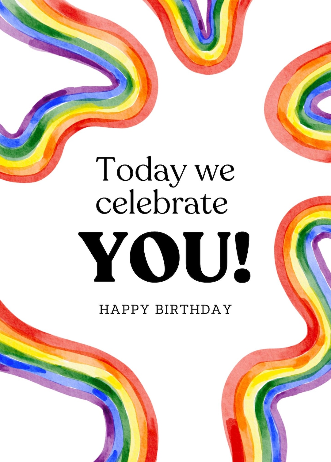 Celebrate YOU LGBTQ+ Pride Birthday Card | Premium Linen Paper ...