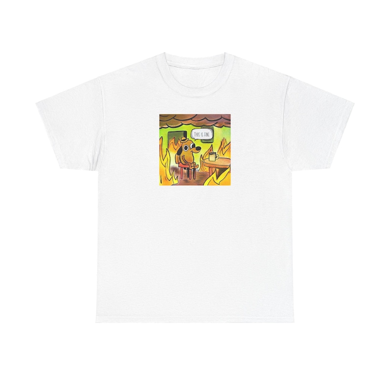 This is Fine - Room on Fire Dog - Etsy
